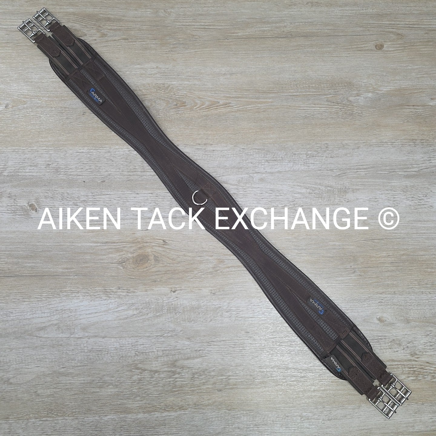 Shires Arma Anti-Chafe Contour Girth with Double End Elastic, Brown, 46 ...