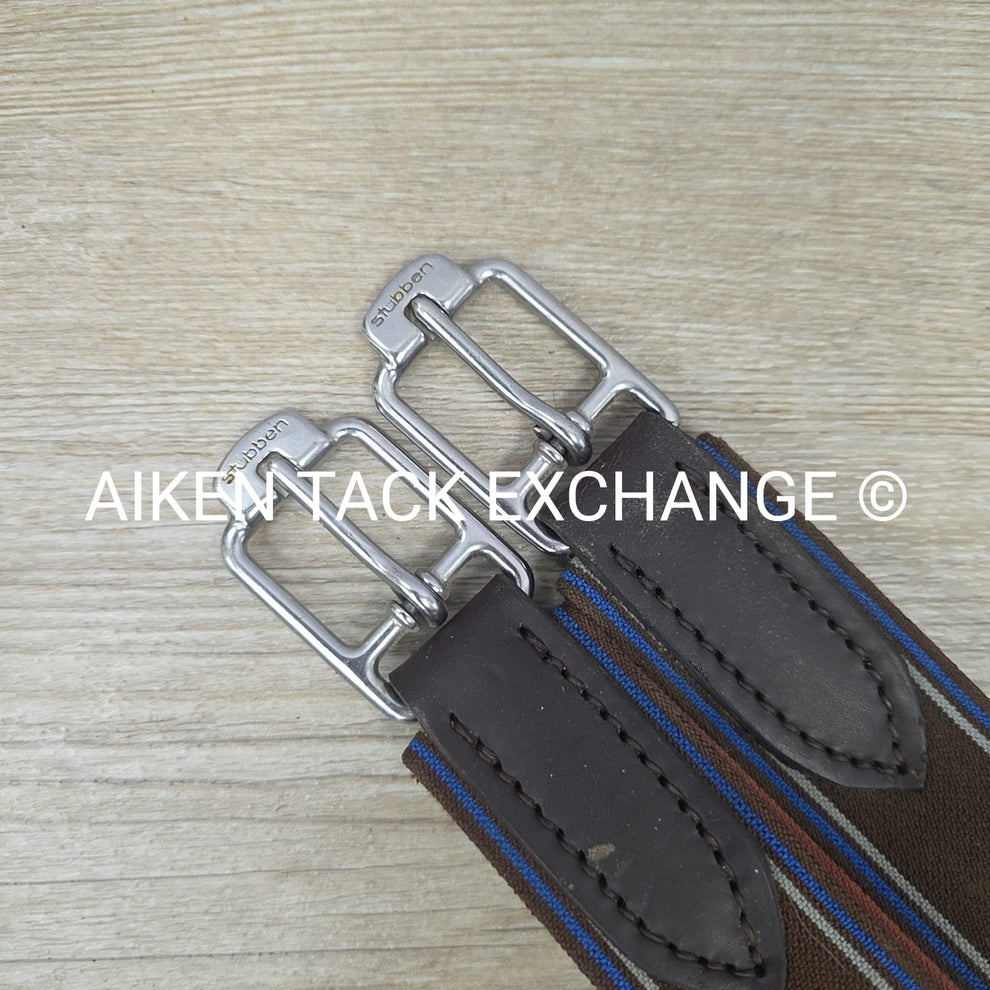 Stubben Leather Girth with Double End Elastic, Brown, 60" (150 cm ...