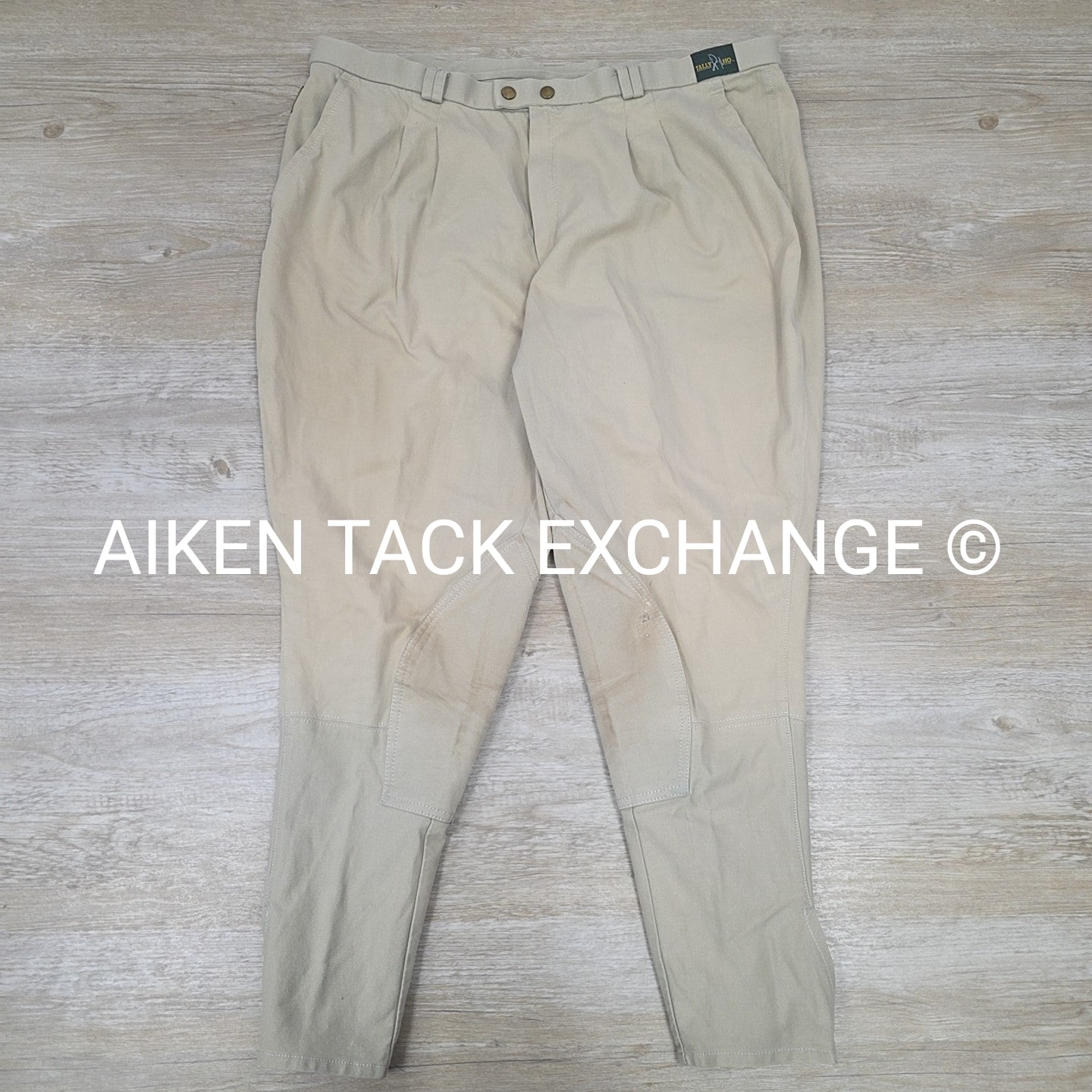 Tally Ho Side Zip Knee Patch Breeches, Men's 42 Long – Aiken Tack Exchange