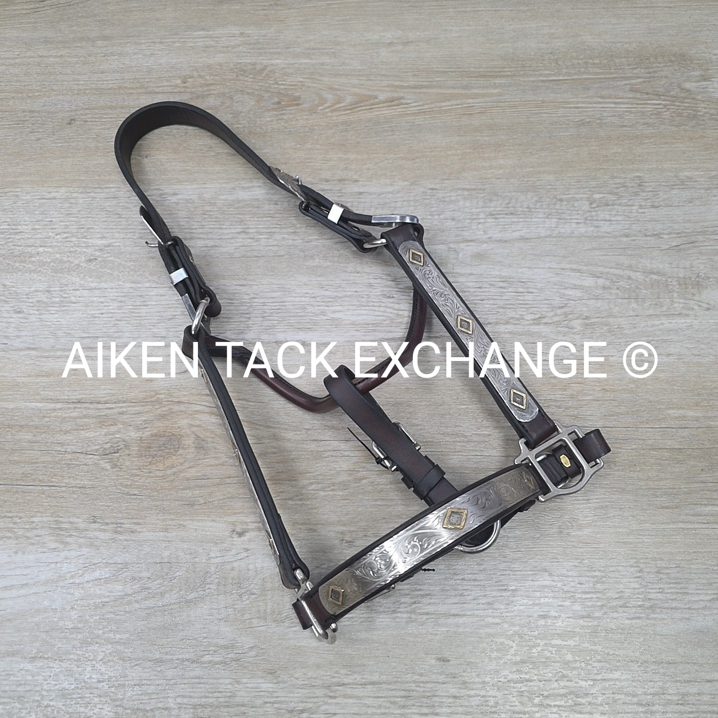 Tory Leather Silver Plated Diamond Show Halter, Size Full – Aiken Tack ...